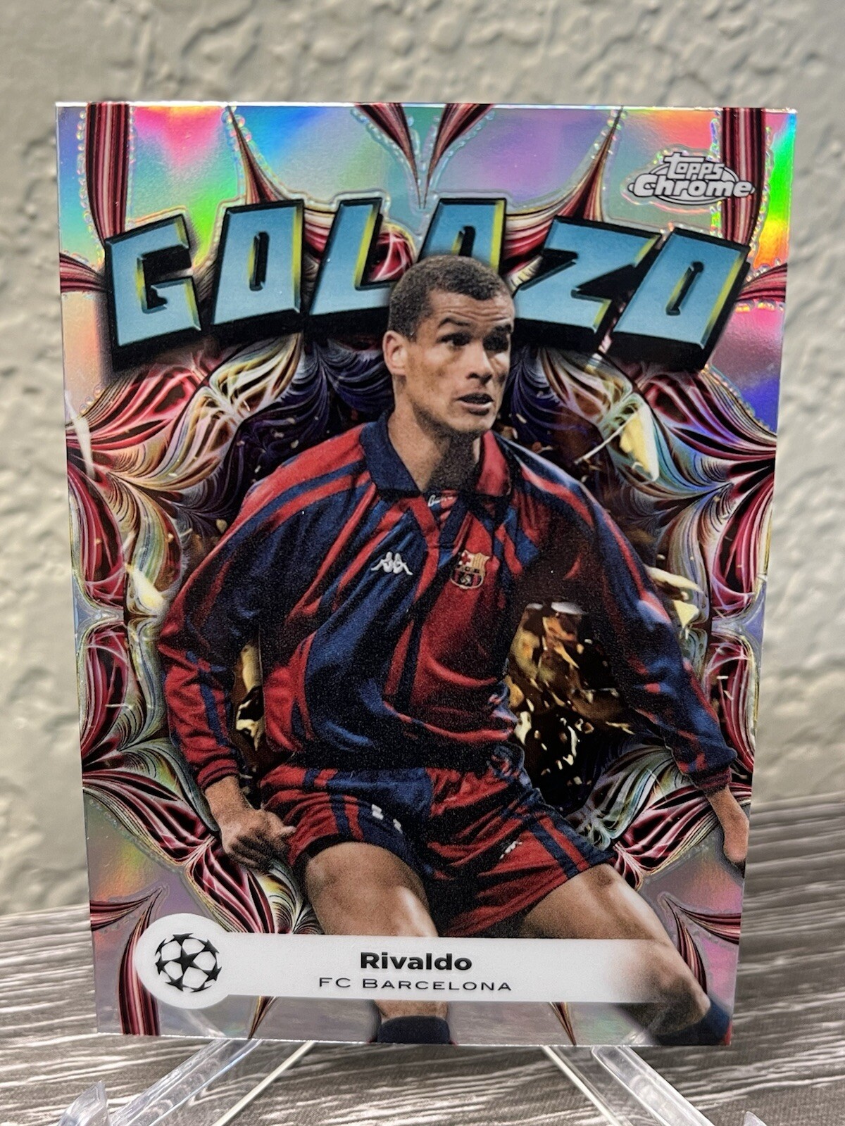 Rivaldo 2023 Topps Chrome UEFA Club Competitions #GL-7 Golazo - Black ...