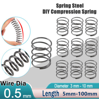 0.5mm Wire Diameter Compression Spring Steel 3mm-10mm OD Small Pressure ...