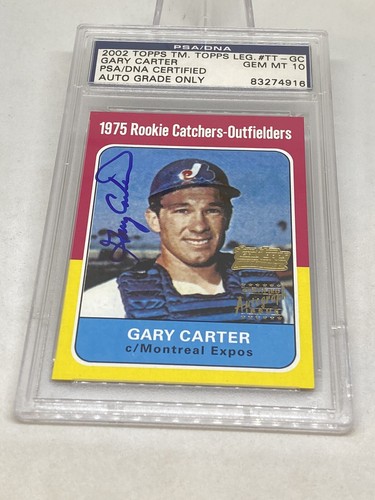 2002 TOPPS BASEBALL GARY CARTER AUTOGRAPH PSA 10 GEM-MINT HOF | eBay