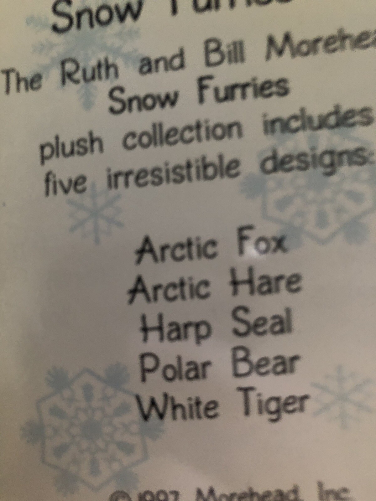 Realistic Arctic Hare Stuffed Plush Ruth Moorehead Collection 1997 Snow ...