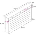 Cream Radiator Cover Cabinet Traditional Modern MDF Wood Horizontal ...