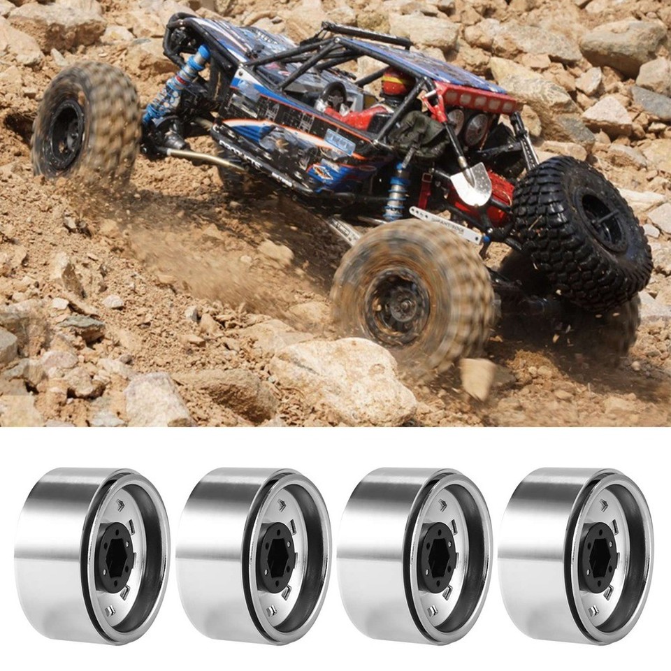 8PCS 1.9 Metal Beadlock Wheel Hub Rim for 1/10 RC Crawler SCX102265 ...