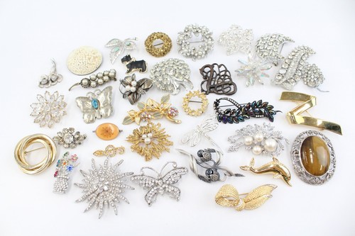 500g Bulk Brooches Rhinestone Floral Gemstone | eBay UK