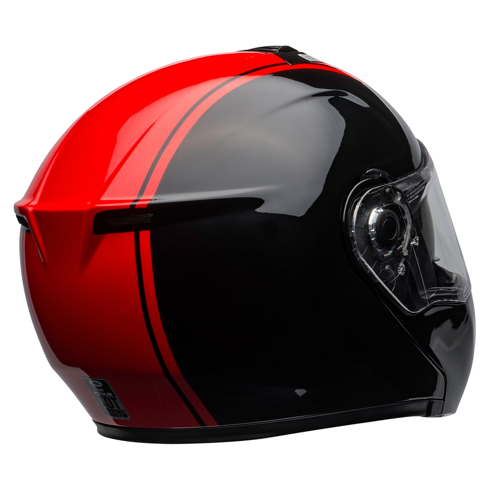 Bell SRT Modular Motorcycle Helmet Ribbon Black Red | eBay UK