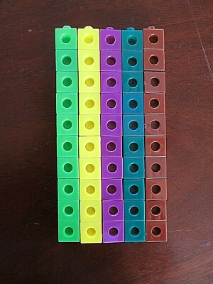 Snap Cubes ® Math Manipulatives Classroom Homeschooling Set of 50 (5x10 ...