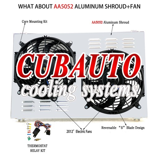 For 1970-1981 Chevy Camaro Monte Carlo G-Body Radiator Electric Fan ...