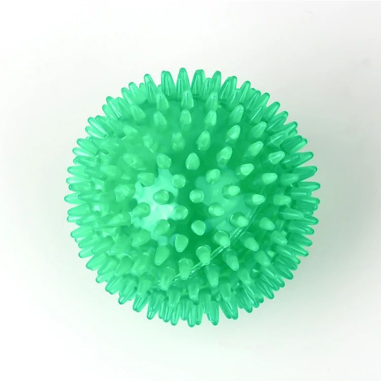 Dog Durable Squeaky Ball Chew Toy for Dental Teething Cleaning Fun ...
