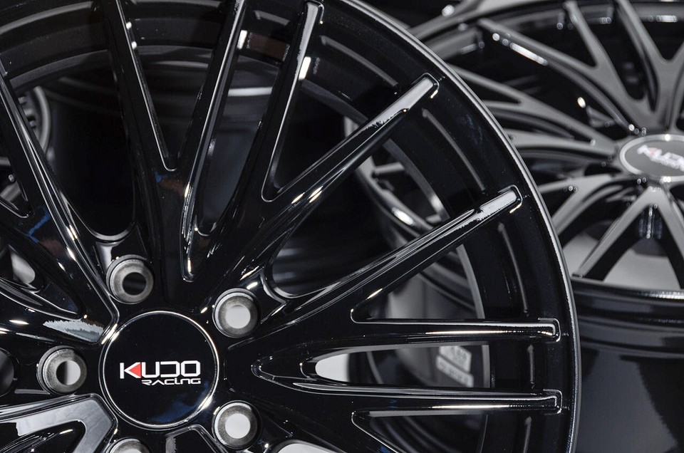 Kudo Racing Menace 18x8 5x112 Black Wheels Rims Mercedes C280 C300 Audi ...