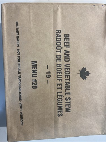 ration pack CAF Canadian Armed Forces MRE Military meals (menu #20) | eBay