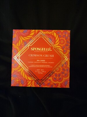 Spongelle Crimson Crush Duo (2) Body Sponge Apple Magnolia...NEW | eBay