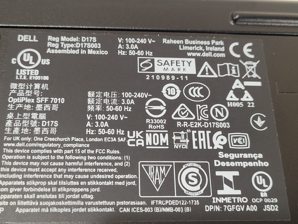 Dell Optiplex 7010 Small Form Desktop D17S | eBay