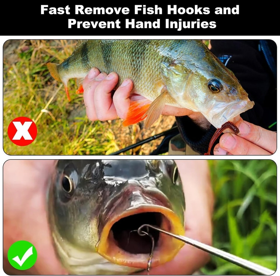 4PCS Easy Fish Hook Remover Detacher Fishing Hook Detacher Tackle ...