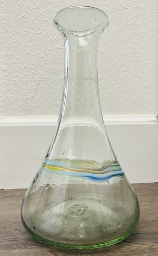 Rainbow Art Handblown Glass Carafe Beaker Decanter | eBay