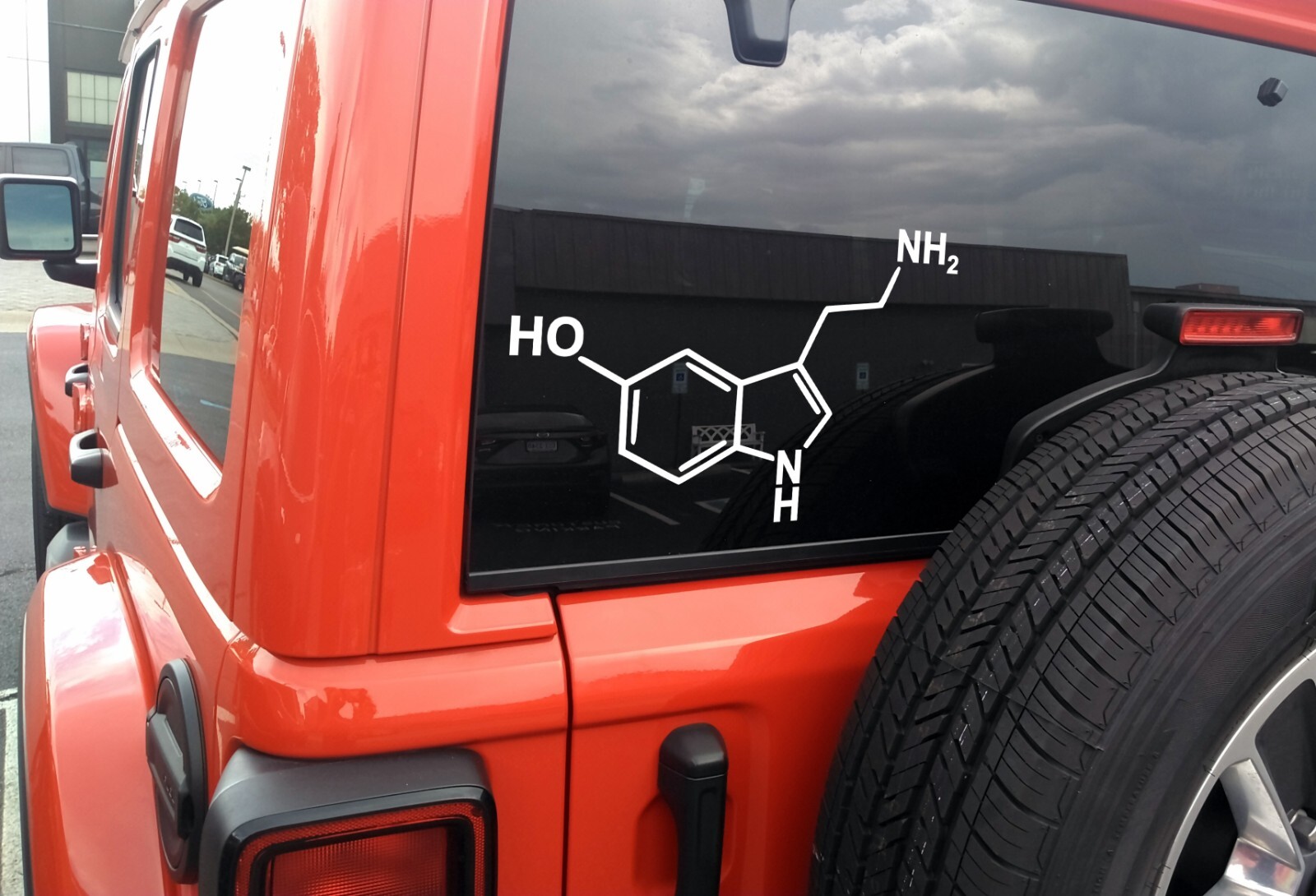 Serotonin Molecular Compound Vinyl Decal V1 | Chemical Structure Die ...