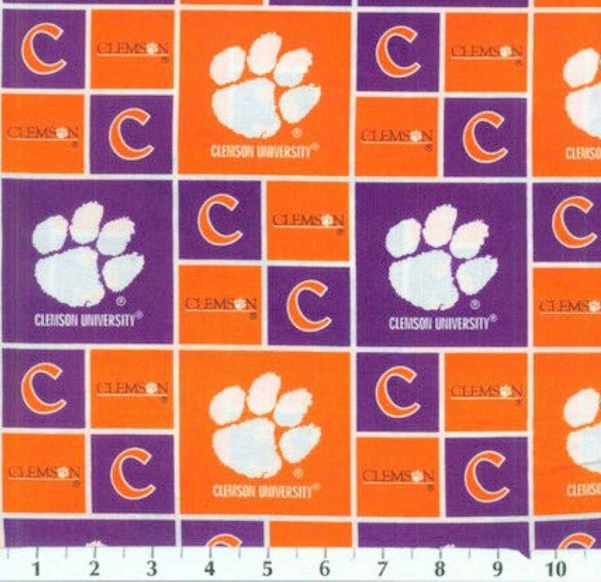 Clemson Tigers Fabric - PICK PRINT - College Cotton by the 1/4,1/2,Yard ...