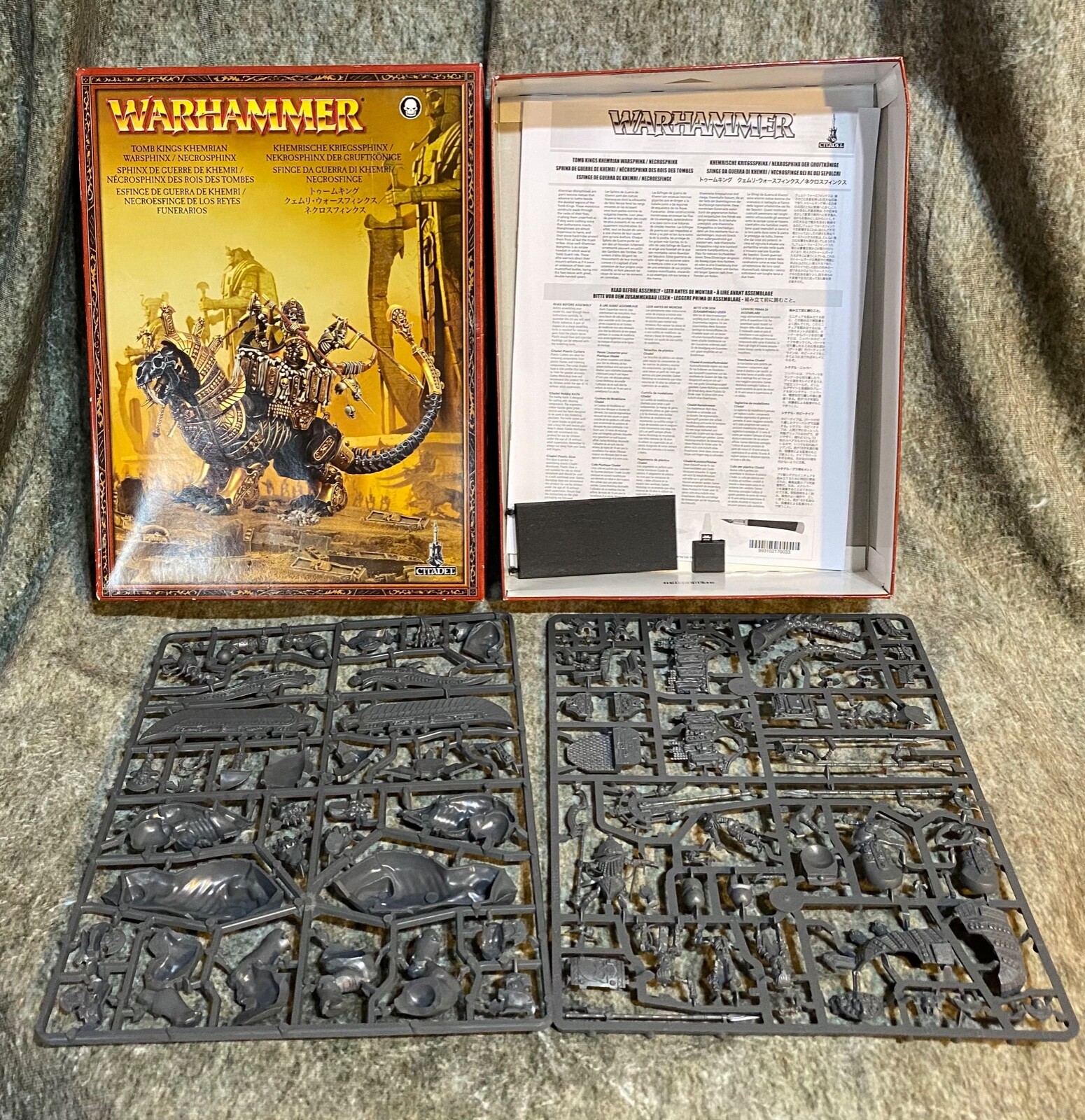 Warhammer Citadel AoS Tomb Kings Khemrian Warsphinx / Necrosphinx OOP ...