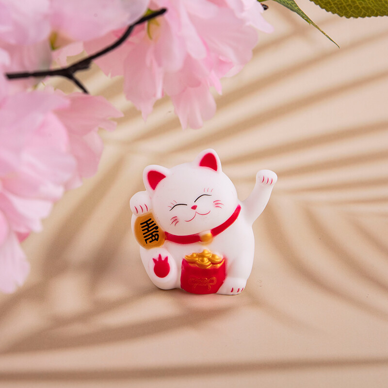 PVC waving cat fortune lucky cat cake decoration car ornament key ...