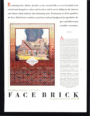 1928 EVERLASTING FACE BRICK HOUSE VINTAGE PRINT AD | eBay