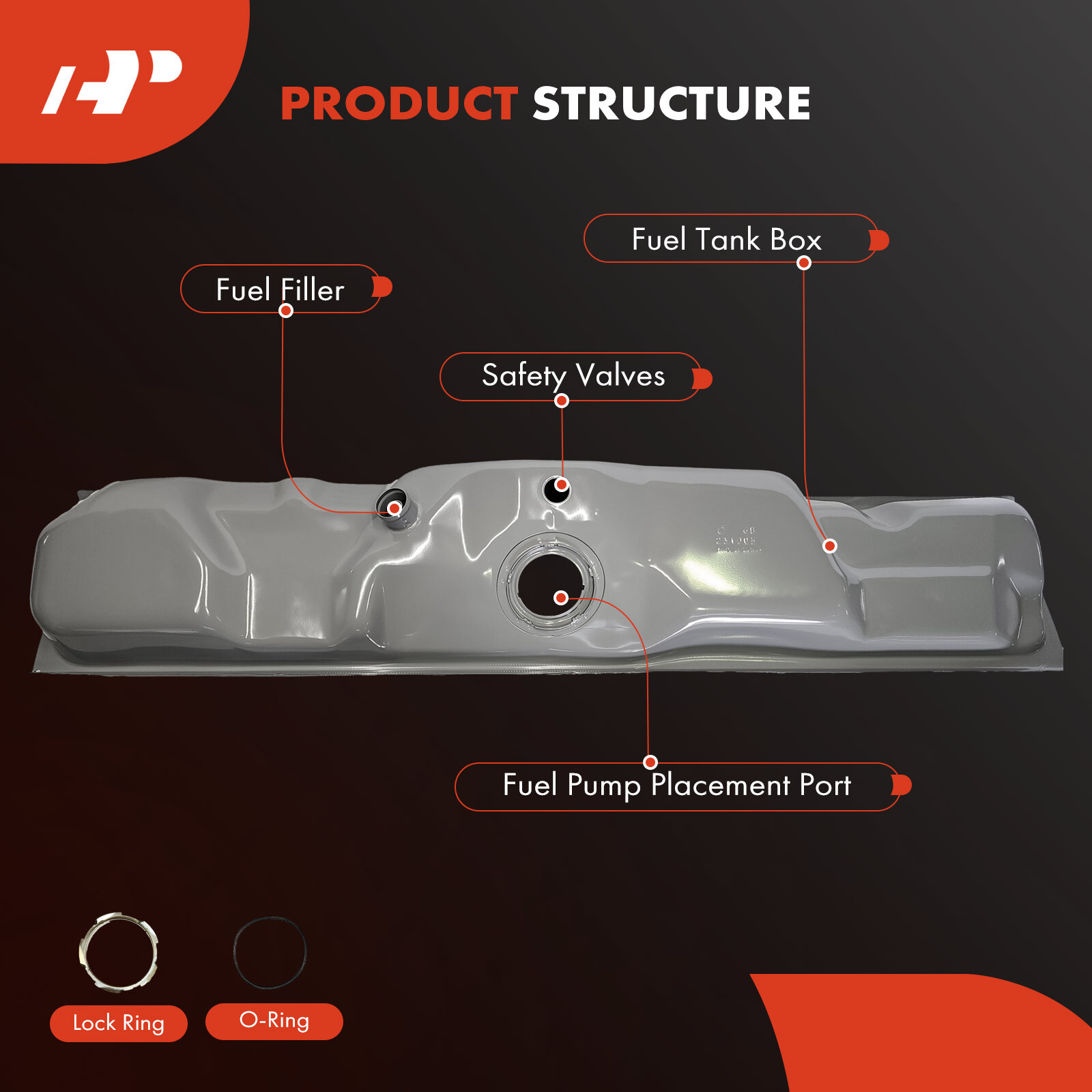 A-Premium 19 Gallons Fuel Tank for Ford F-150 F-250 E-150 Econoline ...