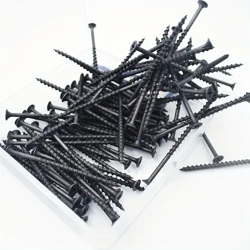 100/275pcs 8.8 Grade Metal Black High-strength M3.5/M4.2 Coarse Thread ...