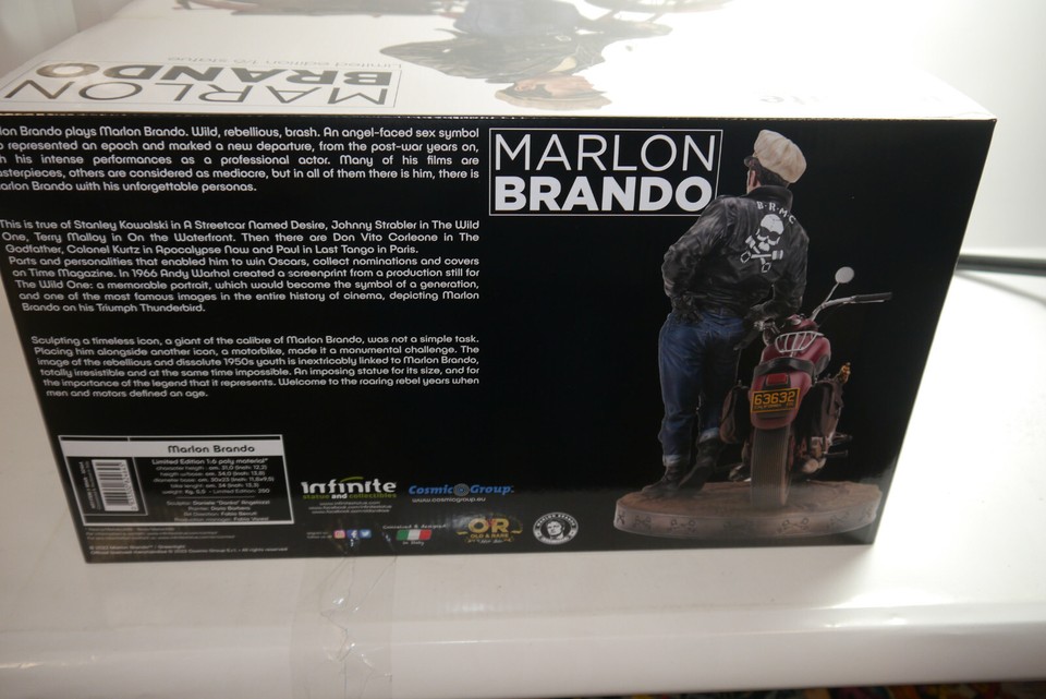 Marlon Brando With Bike Old & Rare 30Cm Resin Statue Infinite Statue ...