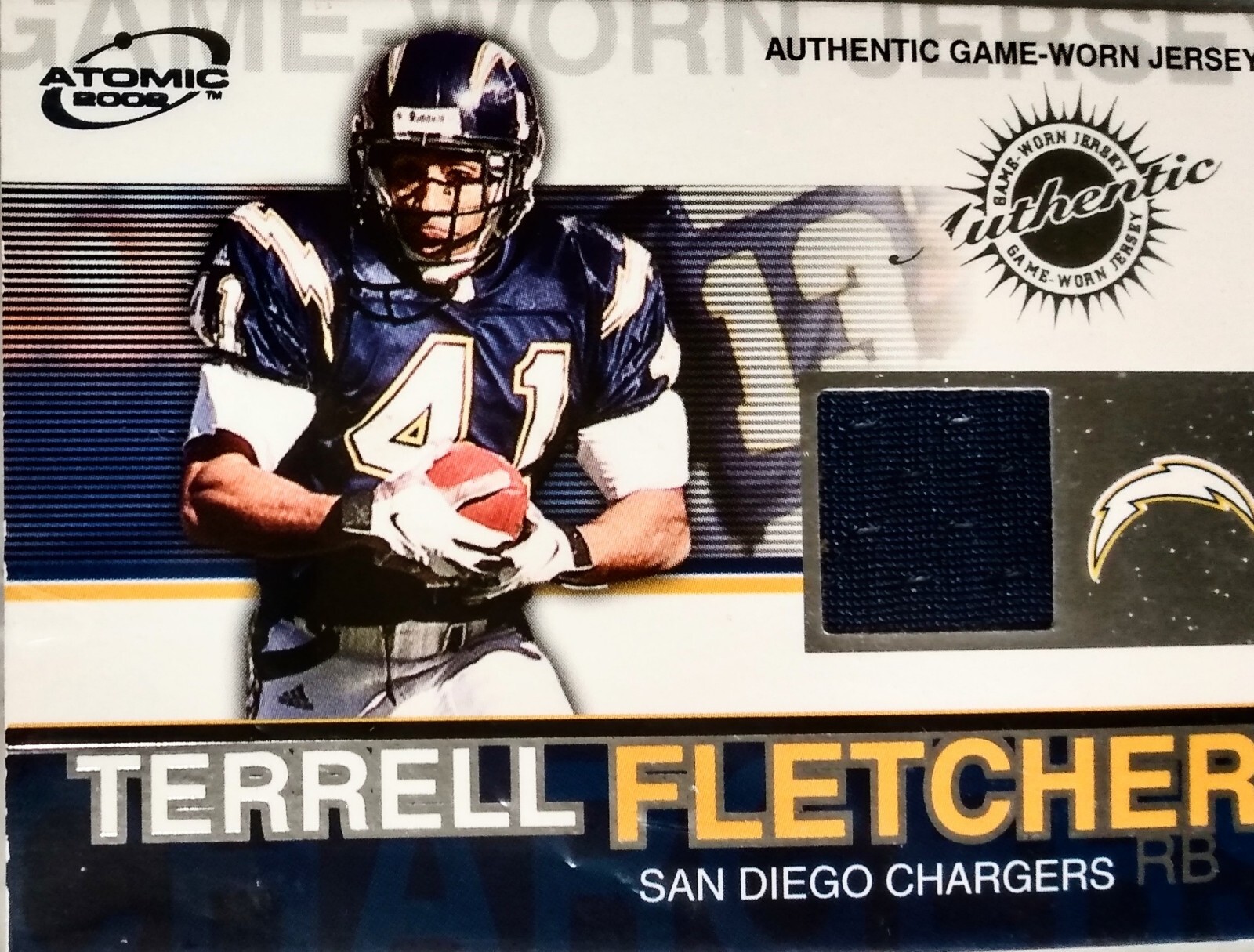 2002 PACIFIC ATOMIC TERRELL FLETCHER GU JERSEY CHARGERS | eBay