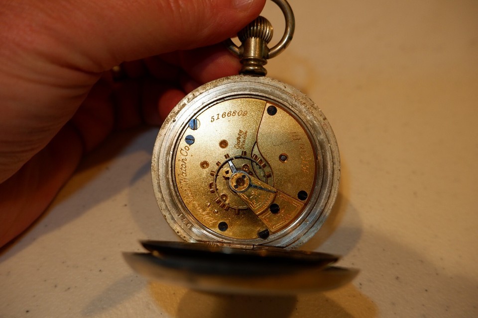 Vintage Elgin National Watch Co Sidewinder Pocket Watch - Steam Engine ...