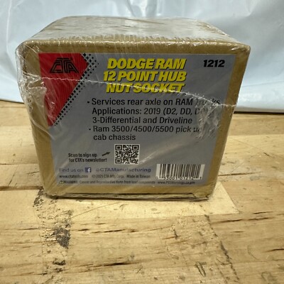CTA 1212 12 Pin Rear Axle Hub Nut Socket Black RAM Trucks 2019 + 3500 ...