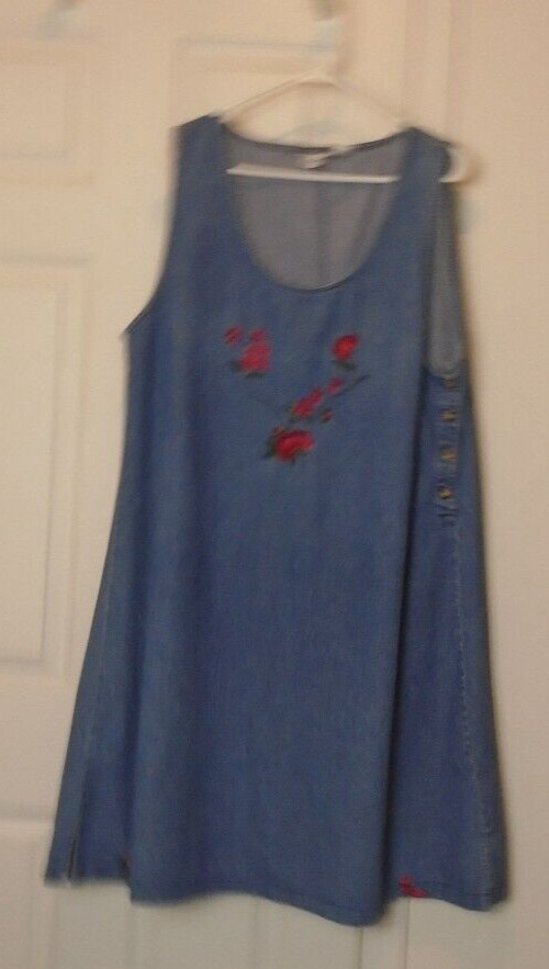 Carolina Bay - Denim Blue Jean Jumper sleeveless Dre… - Gem