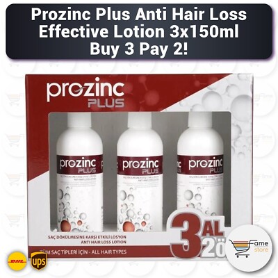 Prozinc Plus Anti Hair Loss Effective Lotion 3x150ml - Buy 3 Pay 2! | eBay