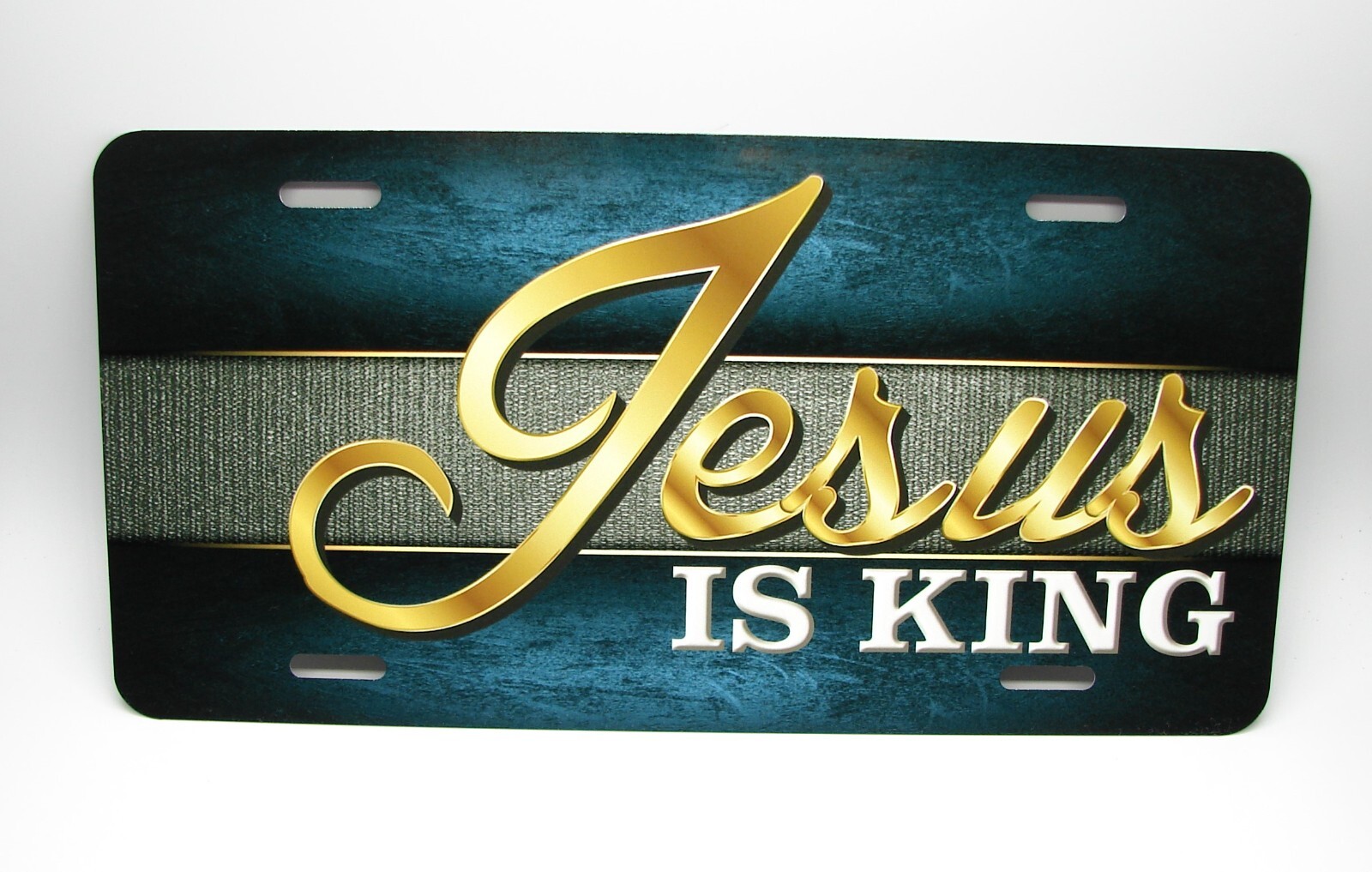 JESUS IS KING METAL CAR LICENSE PLATE AUTO TAG.CHRISTIAN RELIGIOUS ...