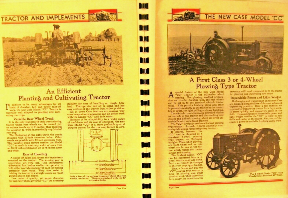 J.I. Case Model CC Tractor Sales Manual New Models Tractors & Equipment ...