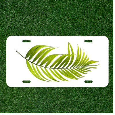 Custom Personalized License Plate Auto Tag With Gorgeous Green Leaf ...