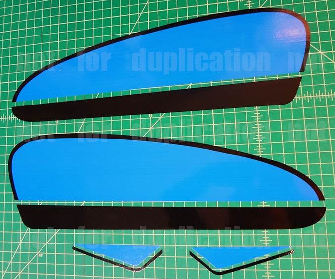 CB100 CB SB 100 K2 BLUE 4pc tank Decals Graphics Stickers autocollants ...