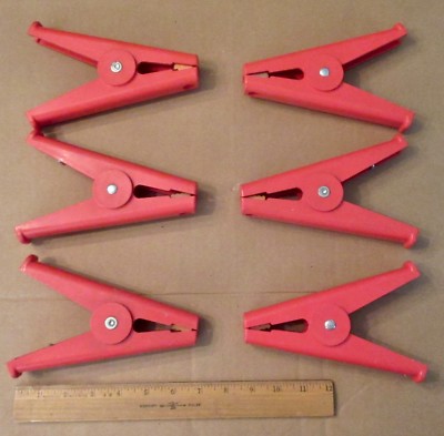 Set of 6 Heavy Duty, High Tension Battery Booster Clamps or ...