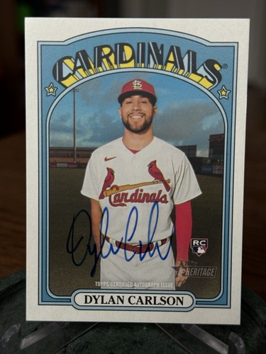 2021 Topps Heritage - Real One Autographs Dylan Carlson #ROA-DC (AU, RC ...