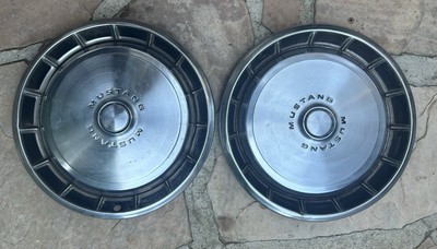 Pair Of 1970's Ford Mustang 14" Hub Caps Wheel Covers Huncaps 1971 ...