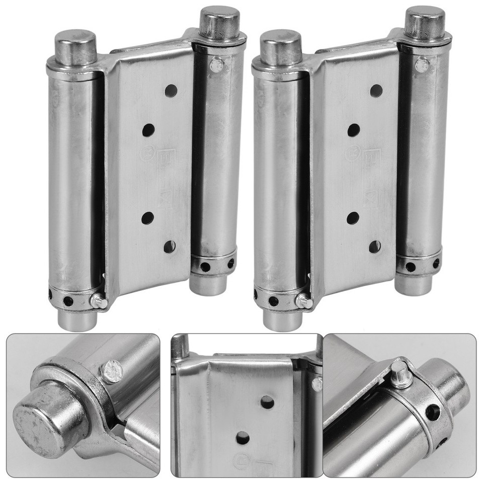 2 Pcs Spring Loaded Hinges Garden Gate Automatic Closing Heavy Duty ...