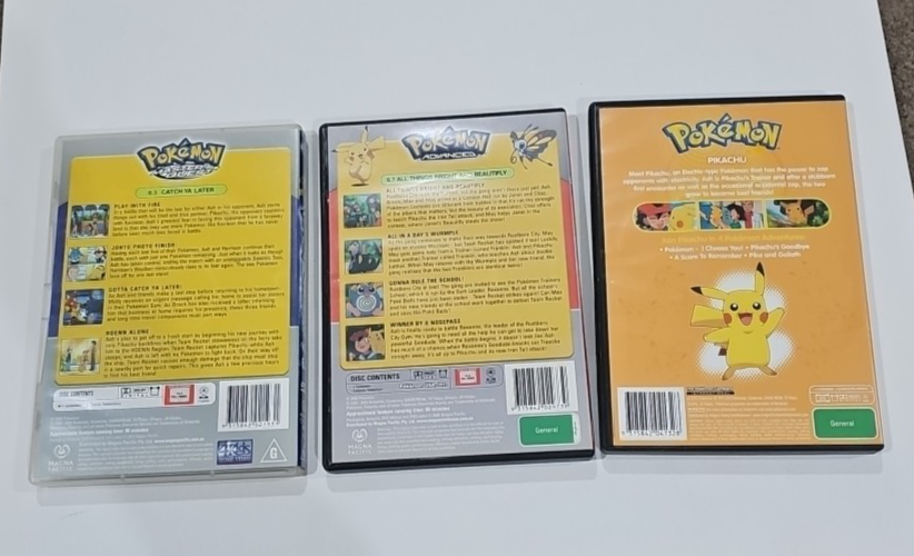 Pokemon DVD Lot (3) - Master Quest, Advanced, Pikachu All Stars - R4 ...