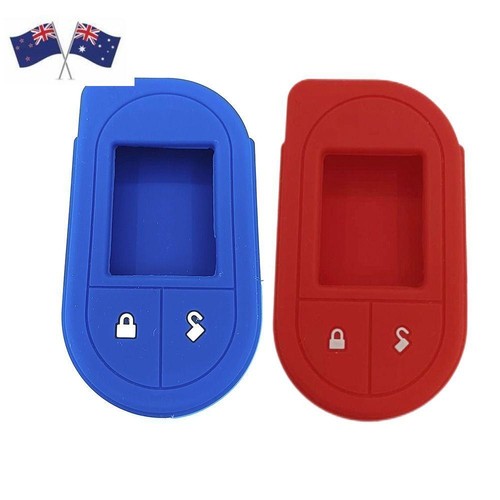 2 Pcs Red/Blue Car Key Fob Cover Silicone Remote Cover Case Viper ...