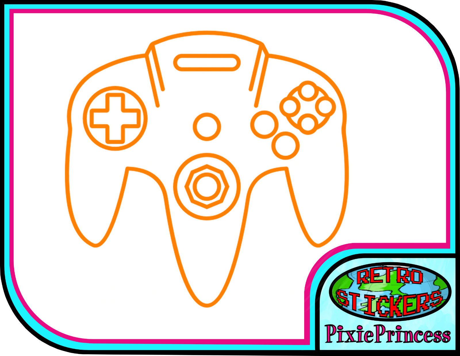 Nintendo 64 N64 Controller B Vinyl Sticker Car Truck Gamer Window Wall ...