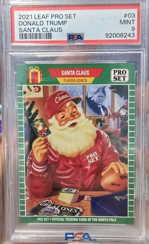 2021 Leaf Pro Set Donald Trump Santa Claus #1989-03 PSA 9 MINT | eBay