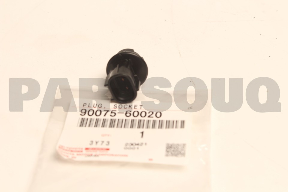 9007560020 Genuine Toyota SOCKET PLUG, REAR SIDE MARKER LAMP 90075 ...
