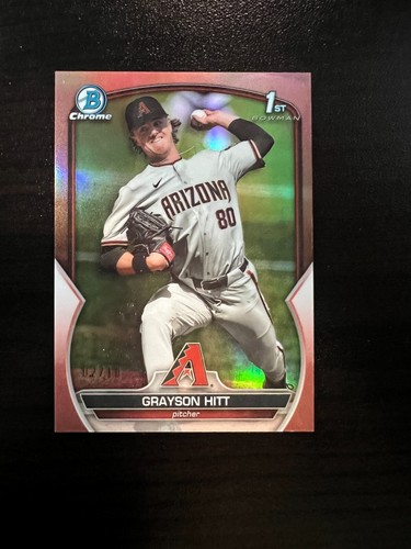 2023 Bowman Draft 1st Chrome Grayson Hitt Rose Gold Refractor #d/10 ...