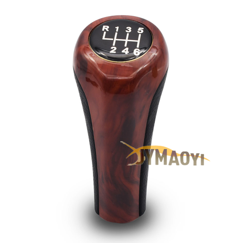 6 Speed MT Manual Gear Shift Knob Burl Wood Grain Shifter For BMW 1/3/5 ...