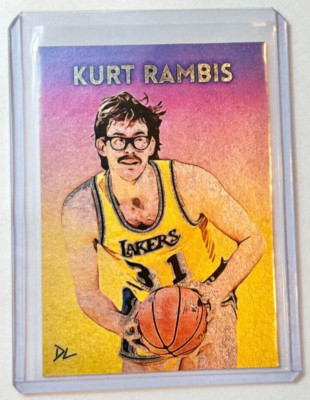 Kurt Rambis Platinum Plated Artist Signed "Los Angeles Lakers" Trading ...