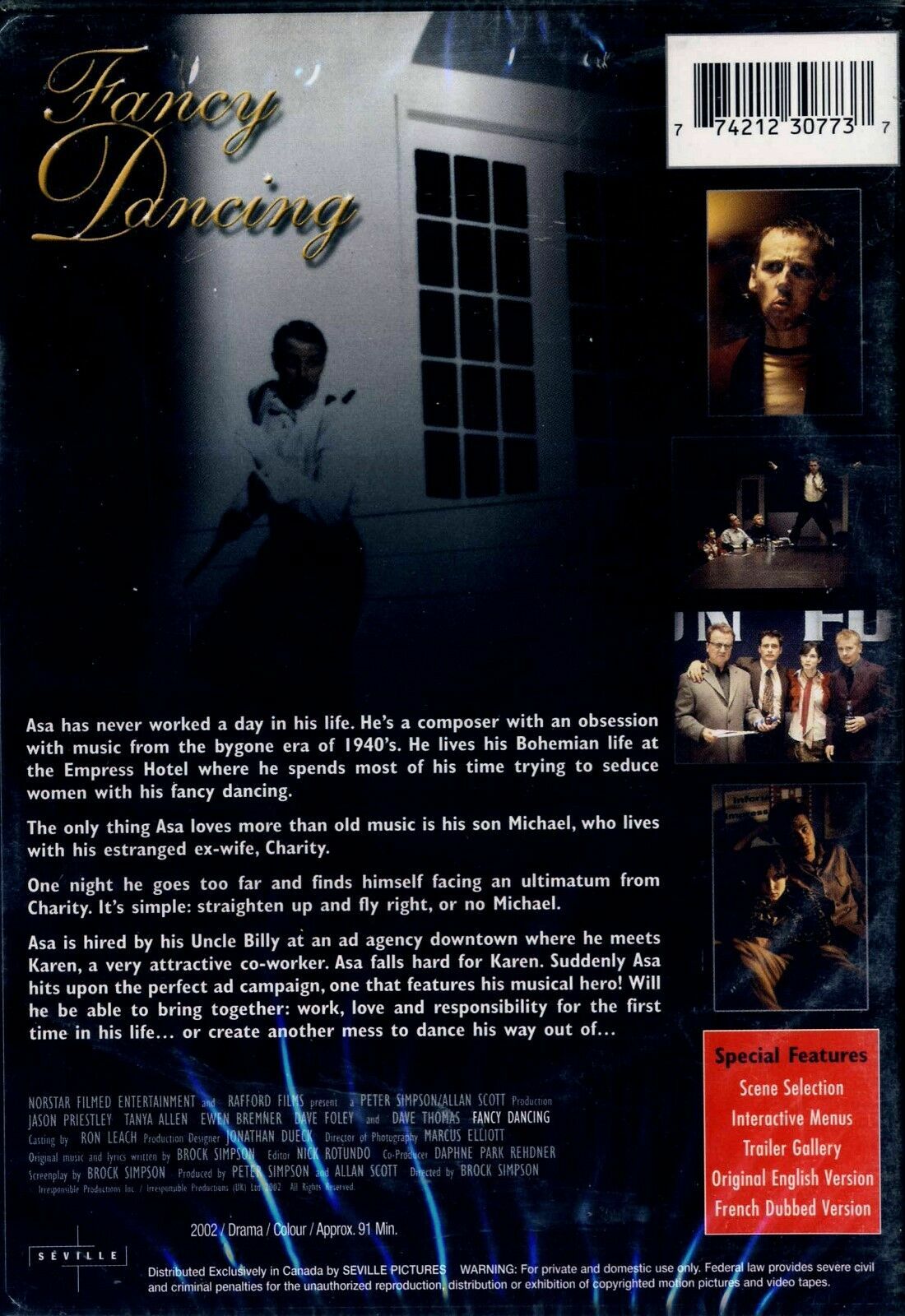 Fancy Dancing - Jason Priestley, Dave Foley, Tanya Allen New DVD | eBay