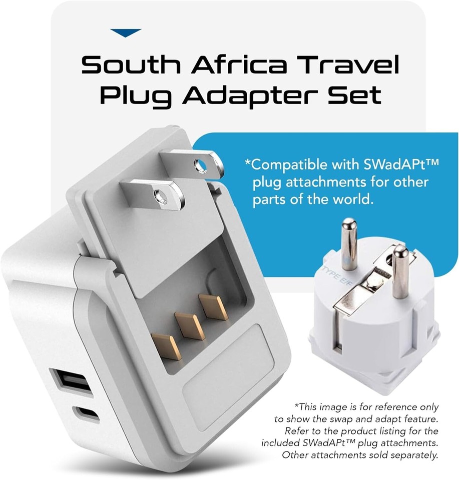 Ceptics Adapter Travel Set Use All Over Africa, Zimbabwe, Morocco- Type ...