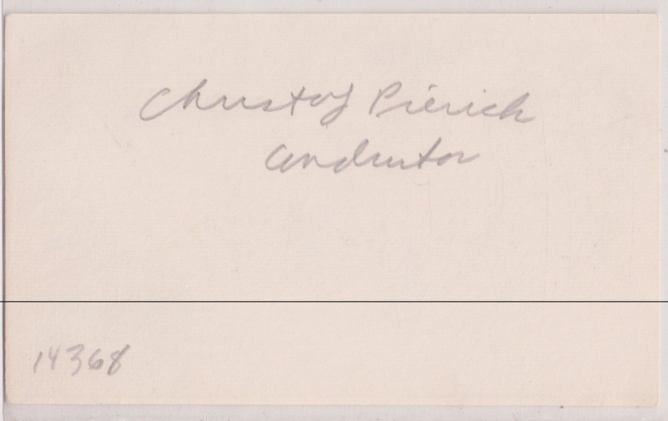 Autographed 3x5 Card Christof Perick German orchestra conductor. | eBay