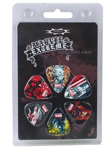 Perri's Guitar Picks Marvel Extreme 6 Pack Captain America Ghost Rider ...